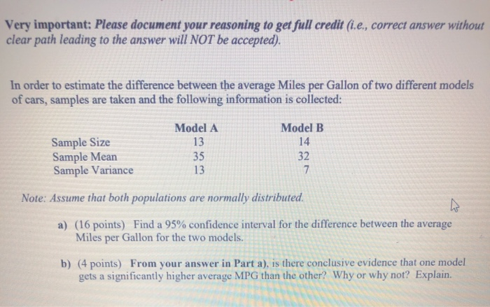 Solved Very important: Please document your reasoning to get | Chegg.com