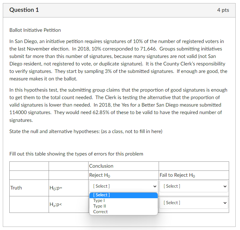 Ballot Initiative Petition In San Diego, an | Chegg.com