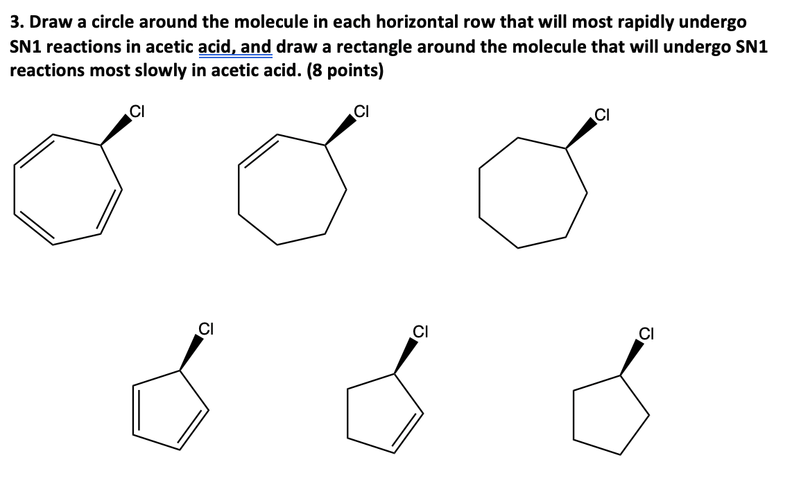 Solved 3. Draw a circle around the molecule in each | Chegg.com