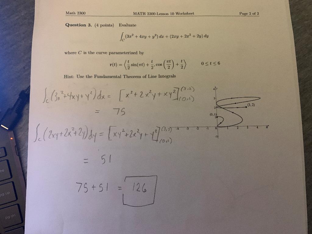 Solved Math 2300 MATH 2300-Lesson 10 Worksheet Page 2 of 2 | Chegg.com