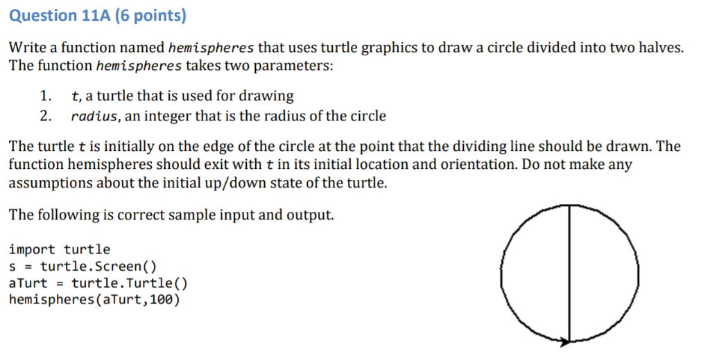 PYTHON 3.7: Write a function named hemispheres | Chegg.com