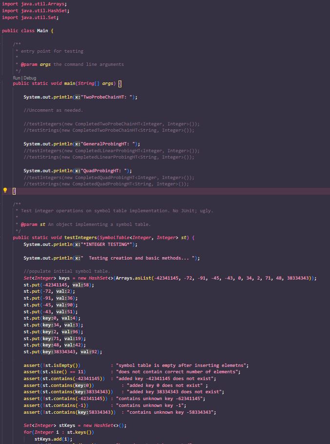 Solved Implementing Hashtable-based Symbol Tables Summary: | Chegg.com