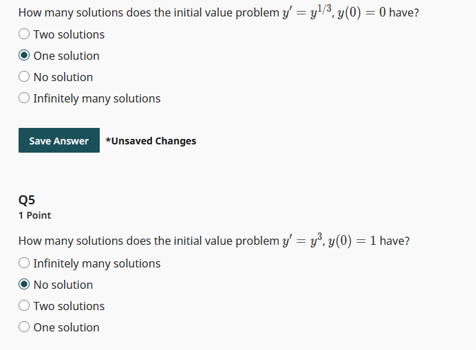 Solved How many solutions does the initial value problem | Chegg.com