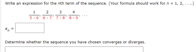 Solved Write an expression for the nth term of the sequence. | Chegg.com