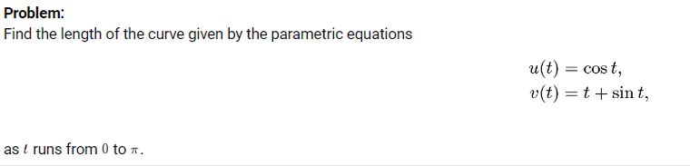 Solved Find the length of the curve given by the parametric | Chegg.com