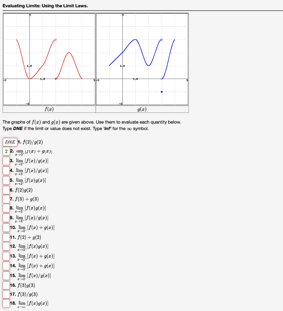 Solved Evaluating Limits: Using the Limit Laws. WAN N 110 | Chegg.com