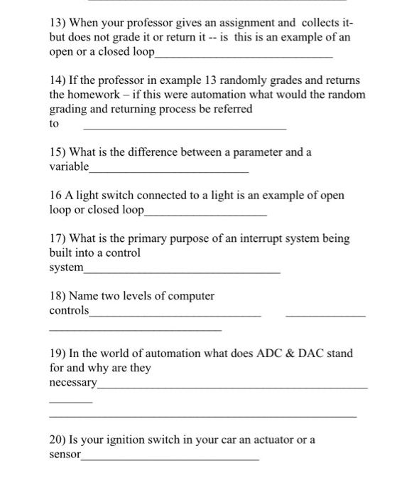 Solved Read and answer each of the following Automation | Chegg.com