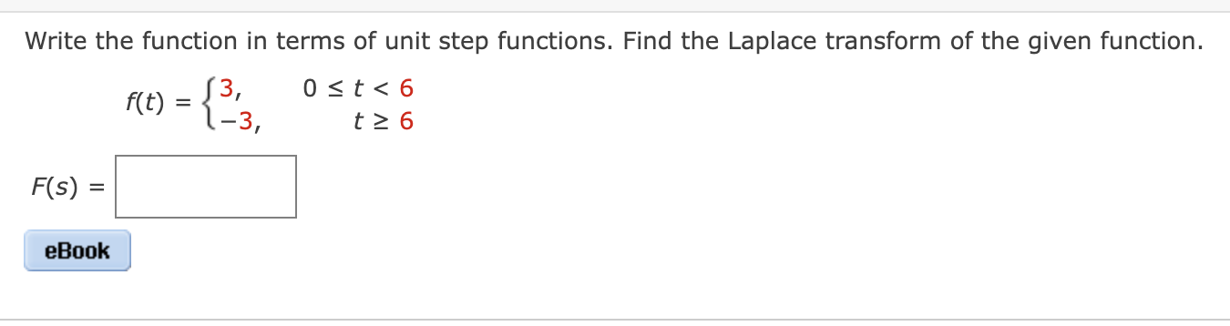 Solved Write the function in terms of unit step functions. | Chegg.com