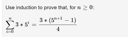 Solved Use induction to prove that, for n≥0 : | Chegg.com