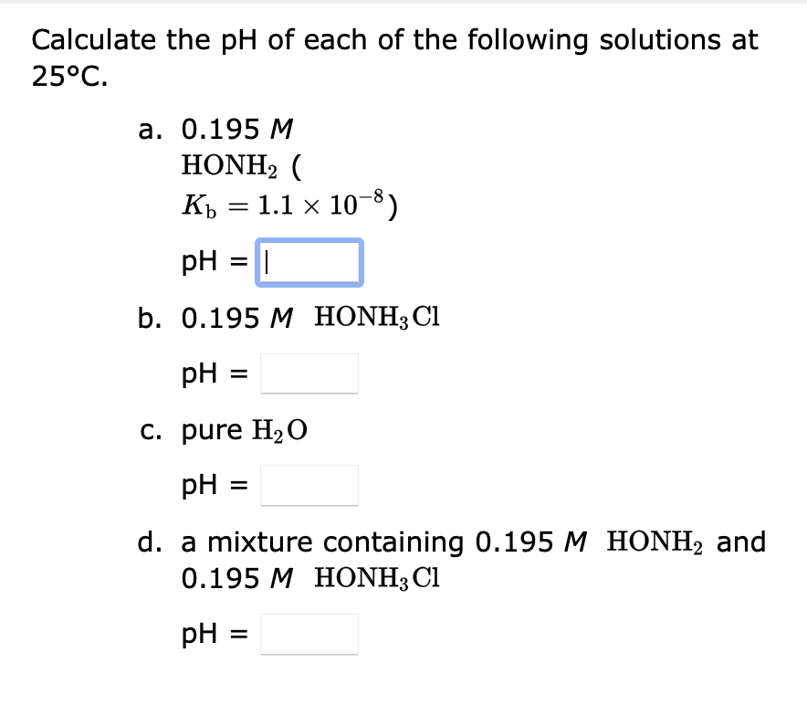 Solved Calculate the pH of each of the following buffered | Chegg.com