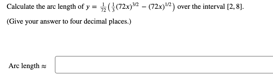 Solved Calculate the arc length of | Chegg.com