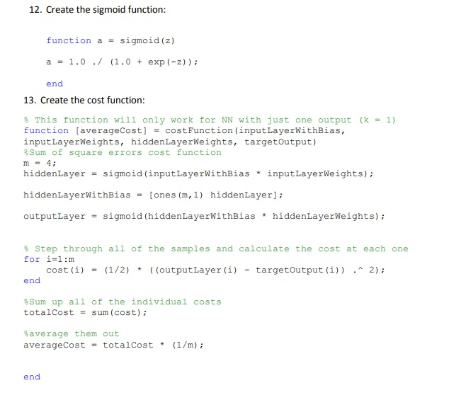 Solved Using Matlab, create a multi-layer perceptron with 3 | Chegg.com