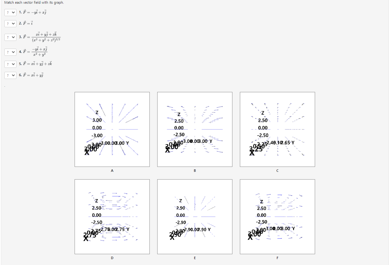 Solved Match each vector field with its graph. 1. F=−yi+xj | Chegg.com