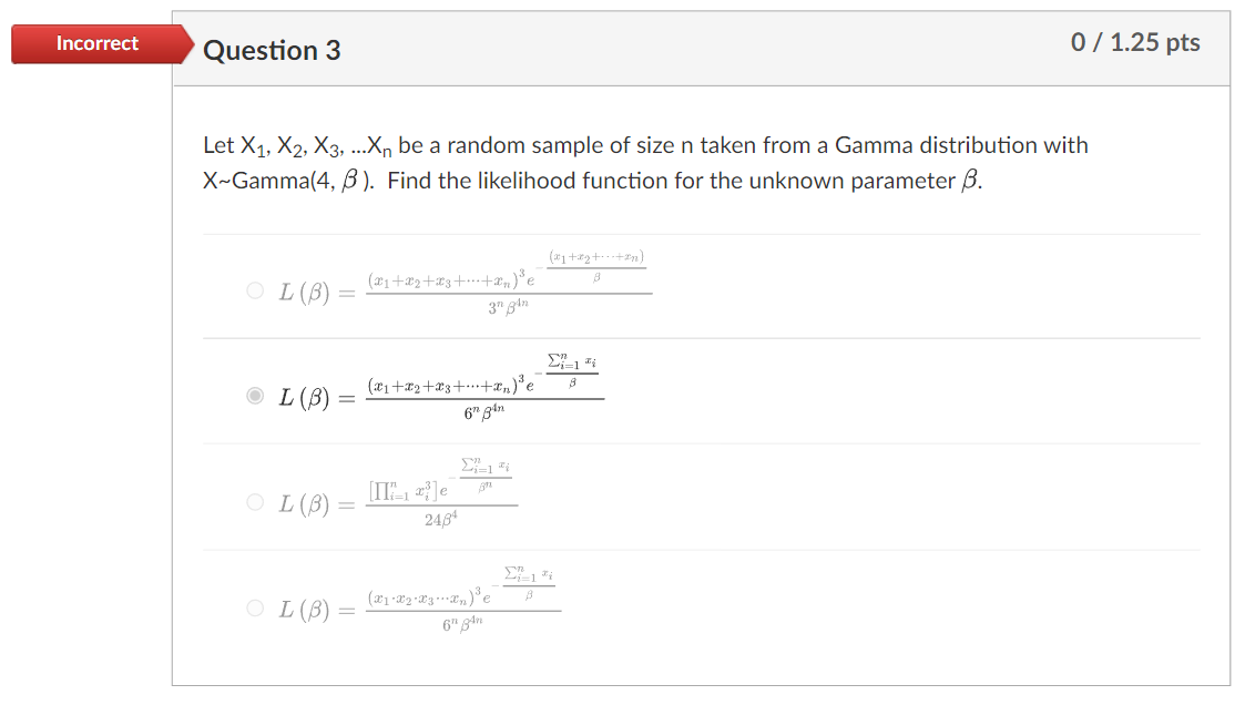 Solved Let X1,X2,X3,…Xn be a random sample of size n taken | Chegg.com