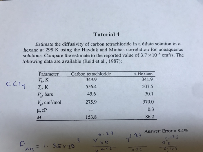 Solved Tutorial 4 Estimate the diffusivity of carbon | Chegg.com