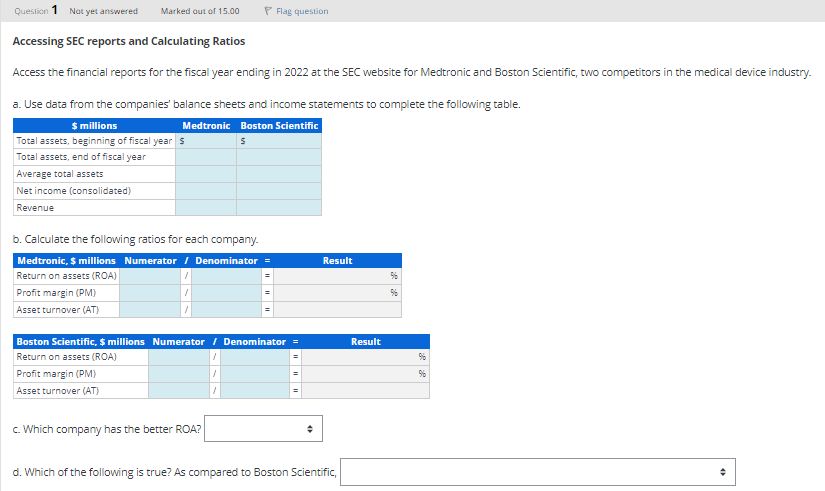 Solved Accessing SEC reports and Calculating RatiosAccess | Chegg.com