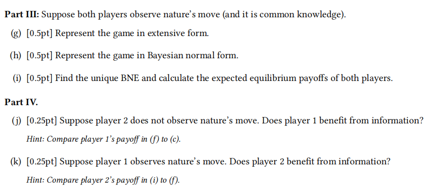 2. Consider the following incomplete-information | Chegg.com