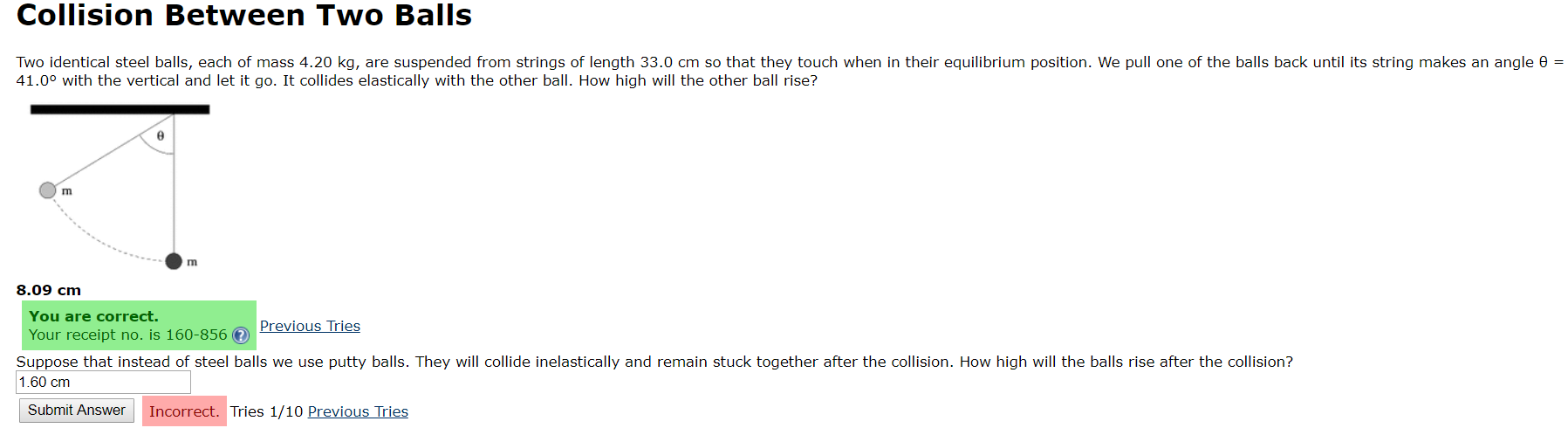 Solved Collision Between Two Balls = Two identical steel | Chegg.com Solved Collision Between Two Balls = Two identical steel | Chegg.com