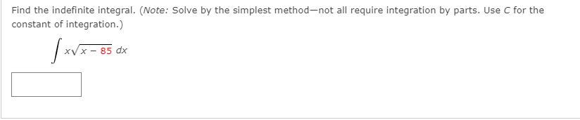 Solved Find the indefinite integral. (Note: Solve by the | Chegg.com