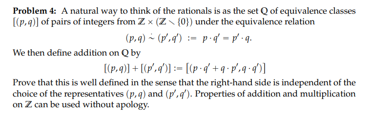[Solved]: Problem 4: A natural way to think of the rationa