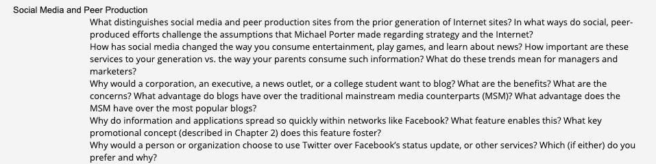 Solved Social Media and Peer Production What distinguishes | Chegg.com