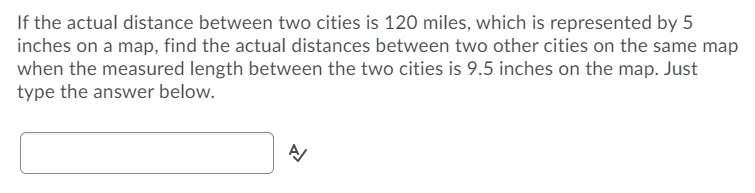 Solved If the actual distance between two cities is 120 | Chegg.com