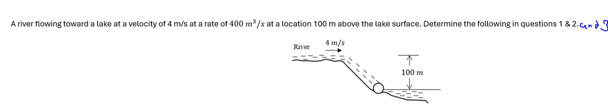 Solved Determine the following questionsA river flowing | Chegg.com