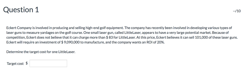 Solved Question 1 Eckert Company is involved in producing | Chegg.com Solved Question 1 Eckert Company is involved in producing | Chegg.com