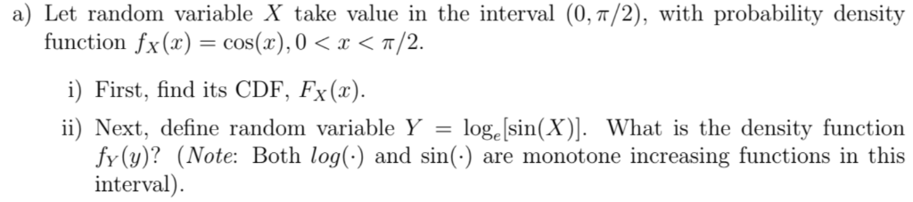 Solved Let random variable X take value in the interval | Chegg.com