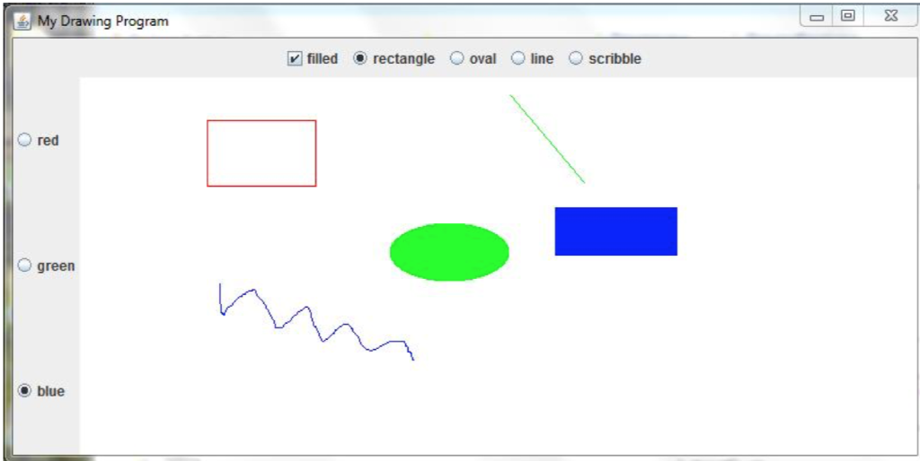 Solved JH4: BorderLayout Drawing Program North FlowLayout | Chegg.com