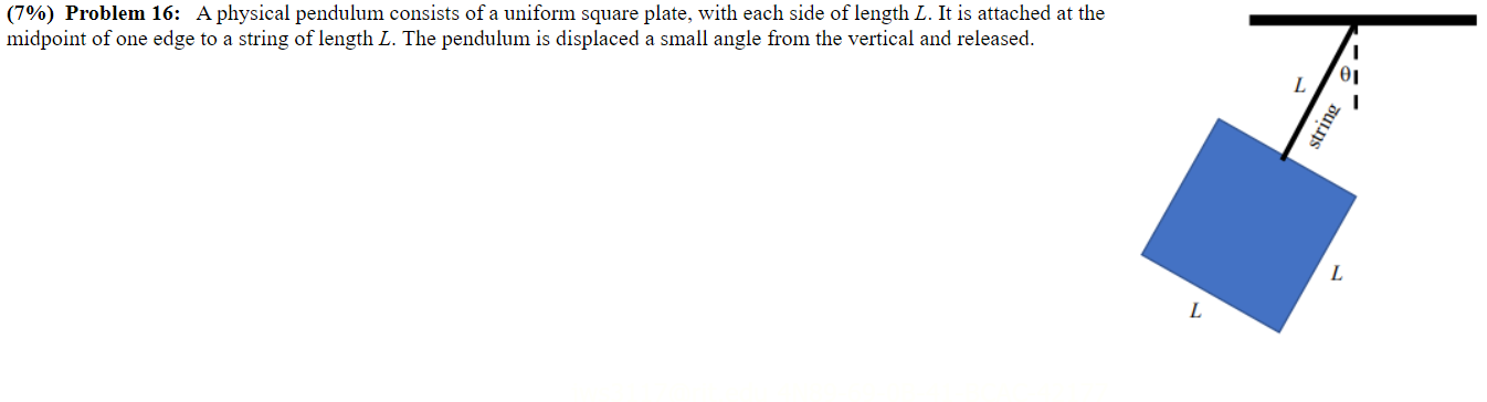 Solved Derive an expression for the angular frequency of the | Chegg.com