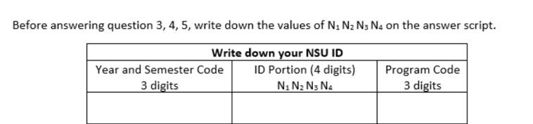 Solved Before answering question 3, 4, 5, write down the | Chegg.com