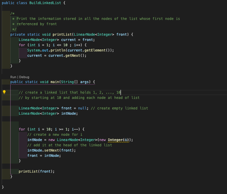 Solved The problem is that printList() is "hard-coded" to | Chegg.com