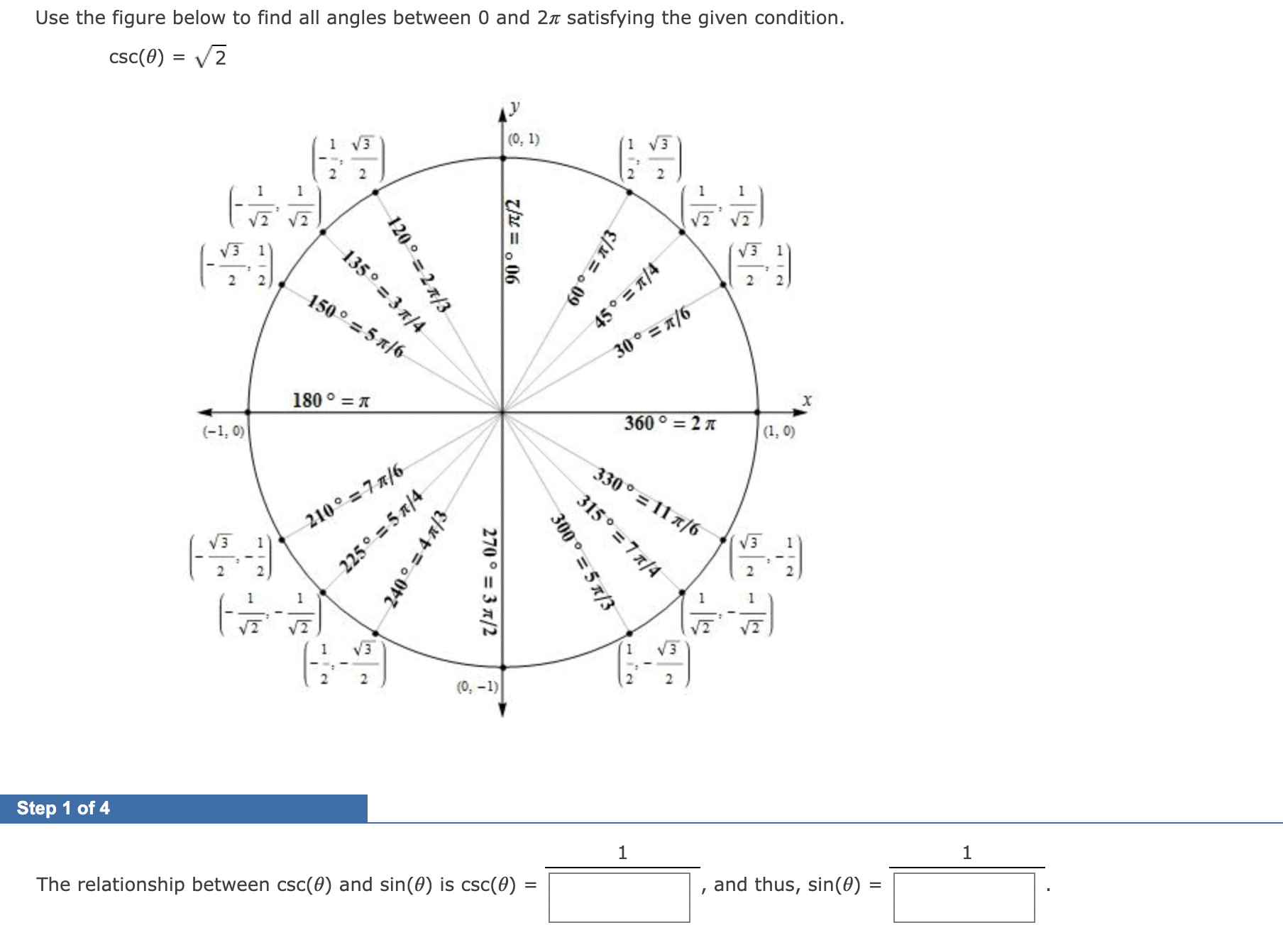 Solved Use the figure below to find all angles between 0 | Chegg.com