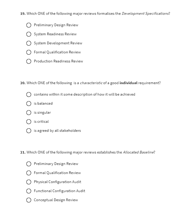 Solved 19. Which ONE of the following major reviews | Chegg.com