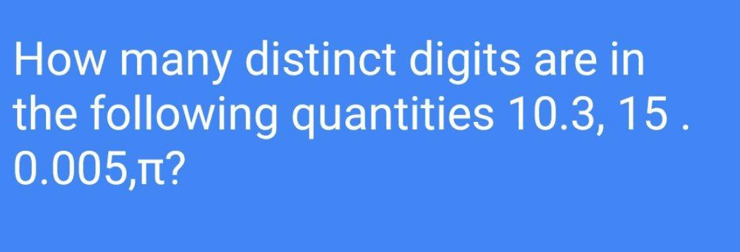 Solved How many distinct digits are in the following | Chegg.com