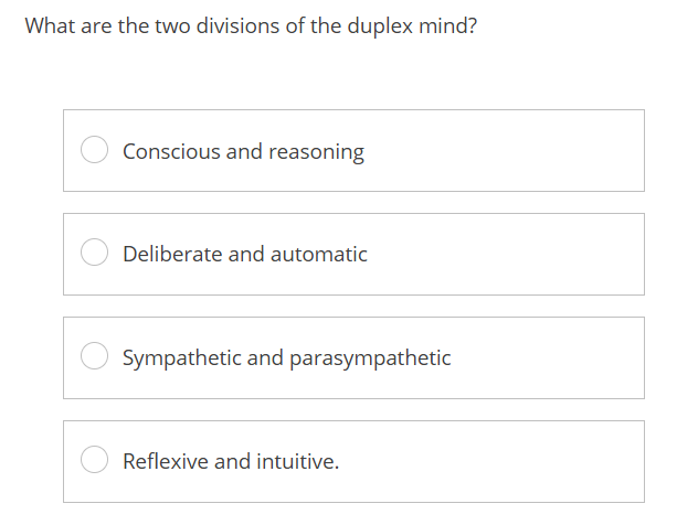 Solved What are the two divisions of the duplex | Chegg.com
