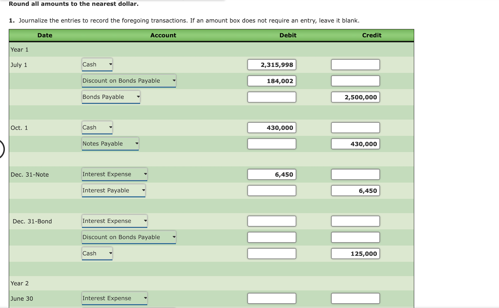Solved Entries for Bonds Payable and Installment Note | Chegg.com