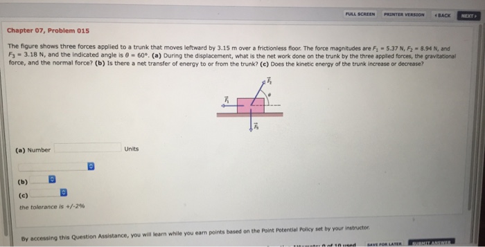 Solved FULL SCREEN PRINTER VERSION BACK Chapter 07, Problem | Chegg.com