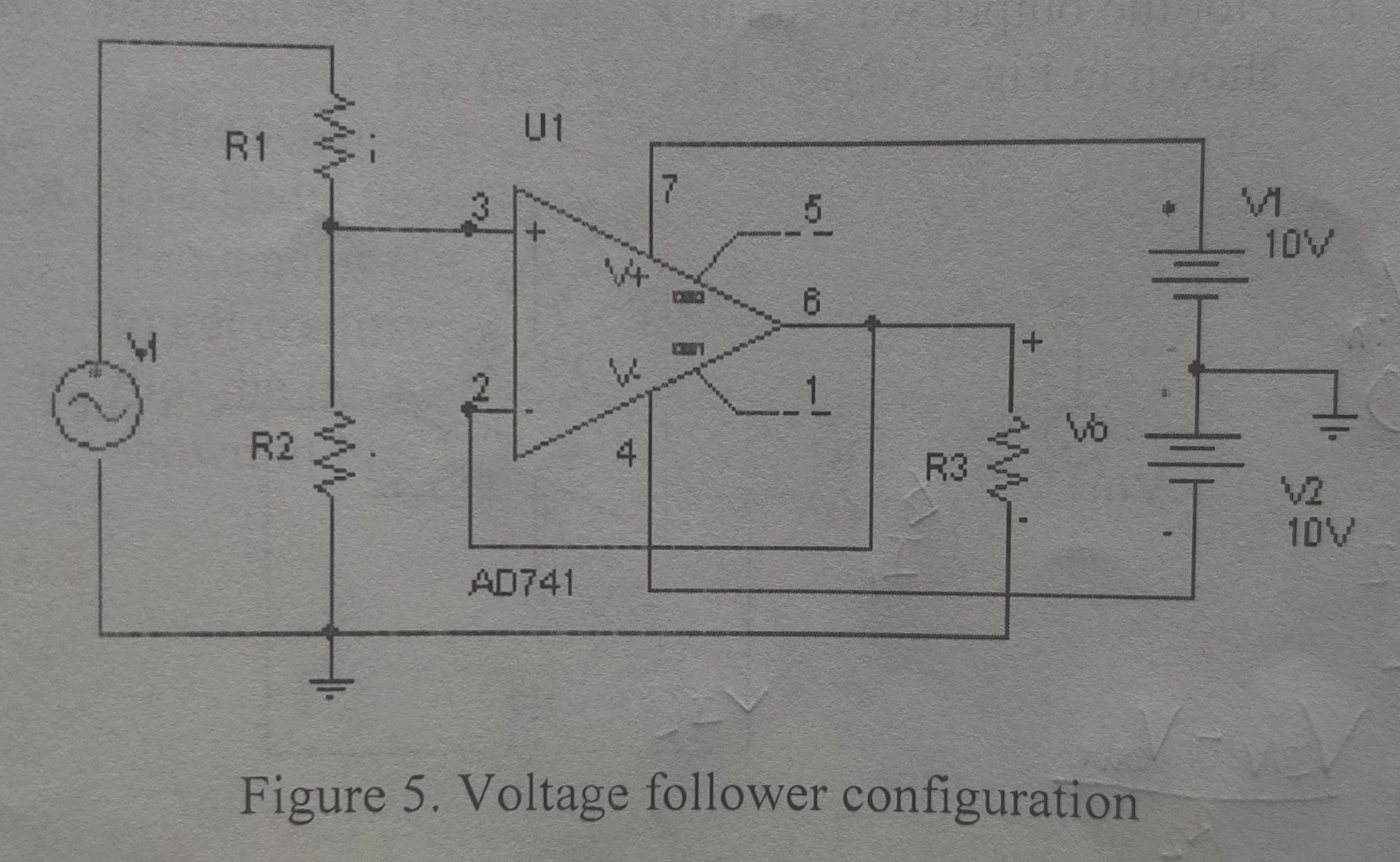 Solved Figure 5. Voltage follower configuration 8. Fig. 5 | Chegg.com Solved Figure 5. Voltage follower configuration 8. Fig. 5 | Chegg.com