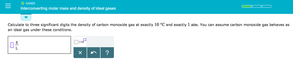 Solved O Gases Interconverting Molar Mass And Density Of Chegg