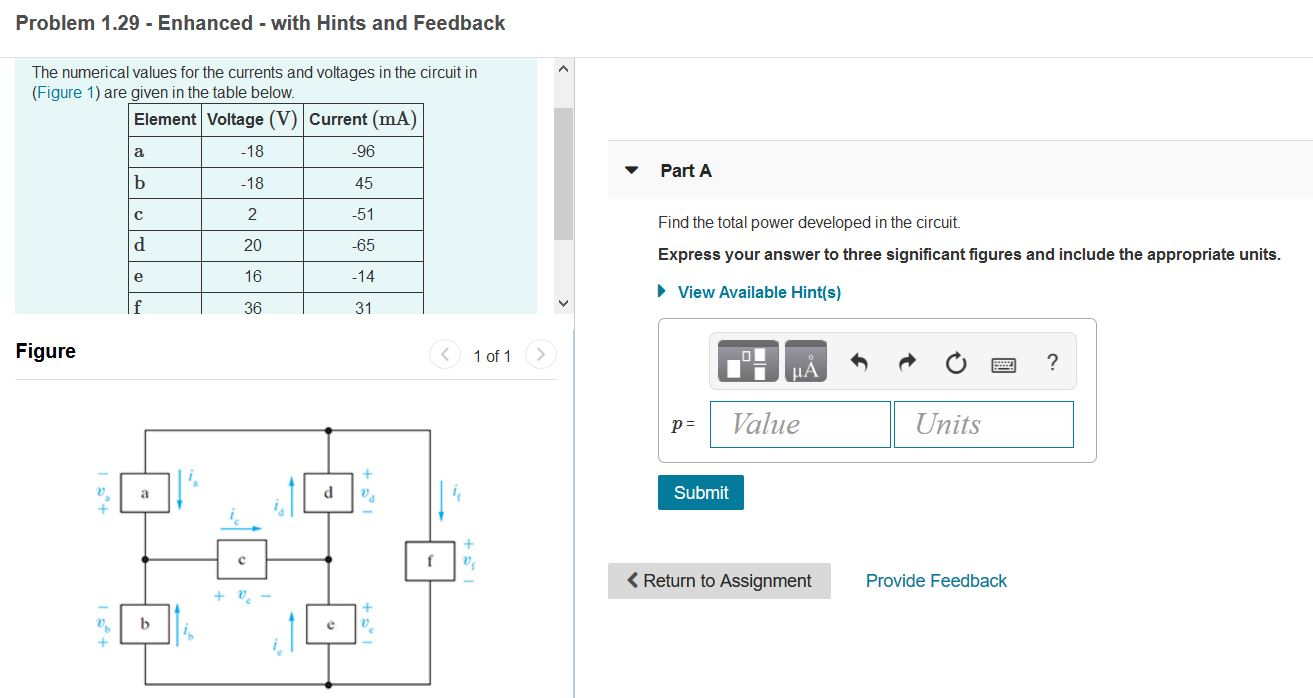 Solved Problem 1.29 Enhanced with Hints and Feedback The | Chegg.com