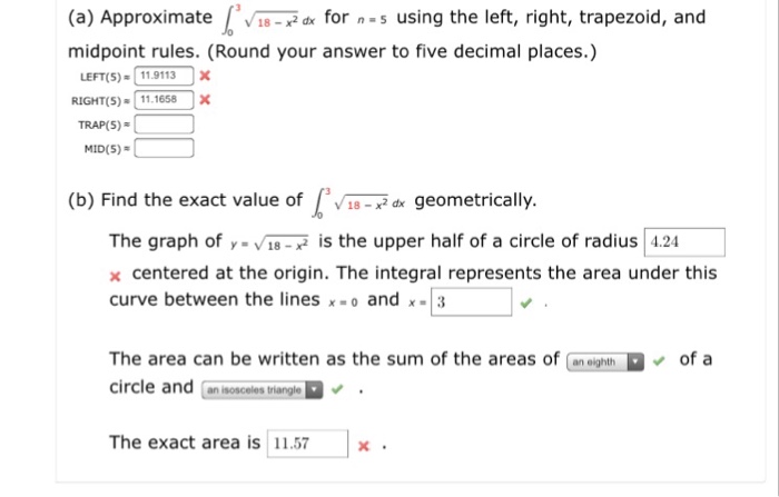 Solved (b) RIGHT(3) Identify the approximation as an | Chegg.com