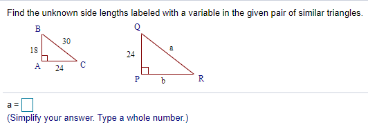 Solved Find the unknown side lengths labeled with a variable | Chegg.com