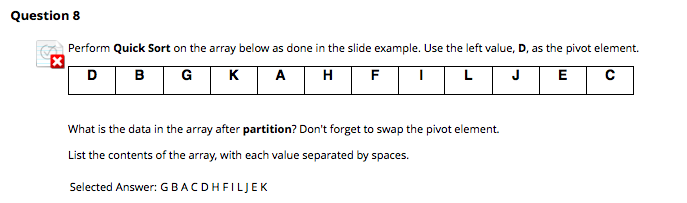 Solved Question 3 Perform Merge Sort on the array below as | Chegg.com