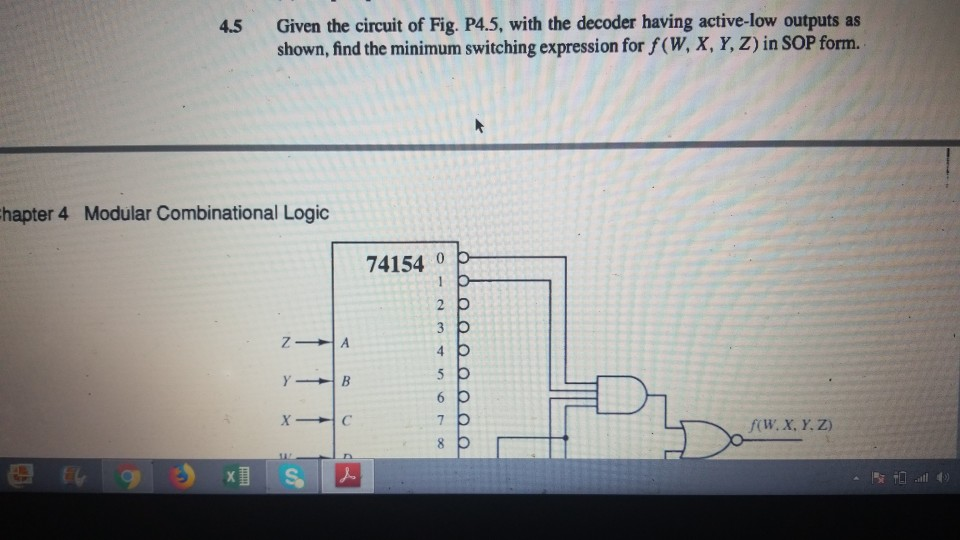 Solved Given the circuit of Fig. P4.5, with the decoder | Chegg.com