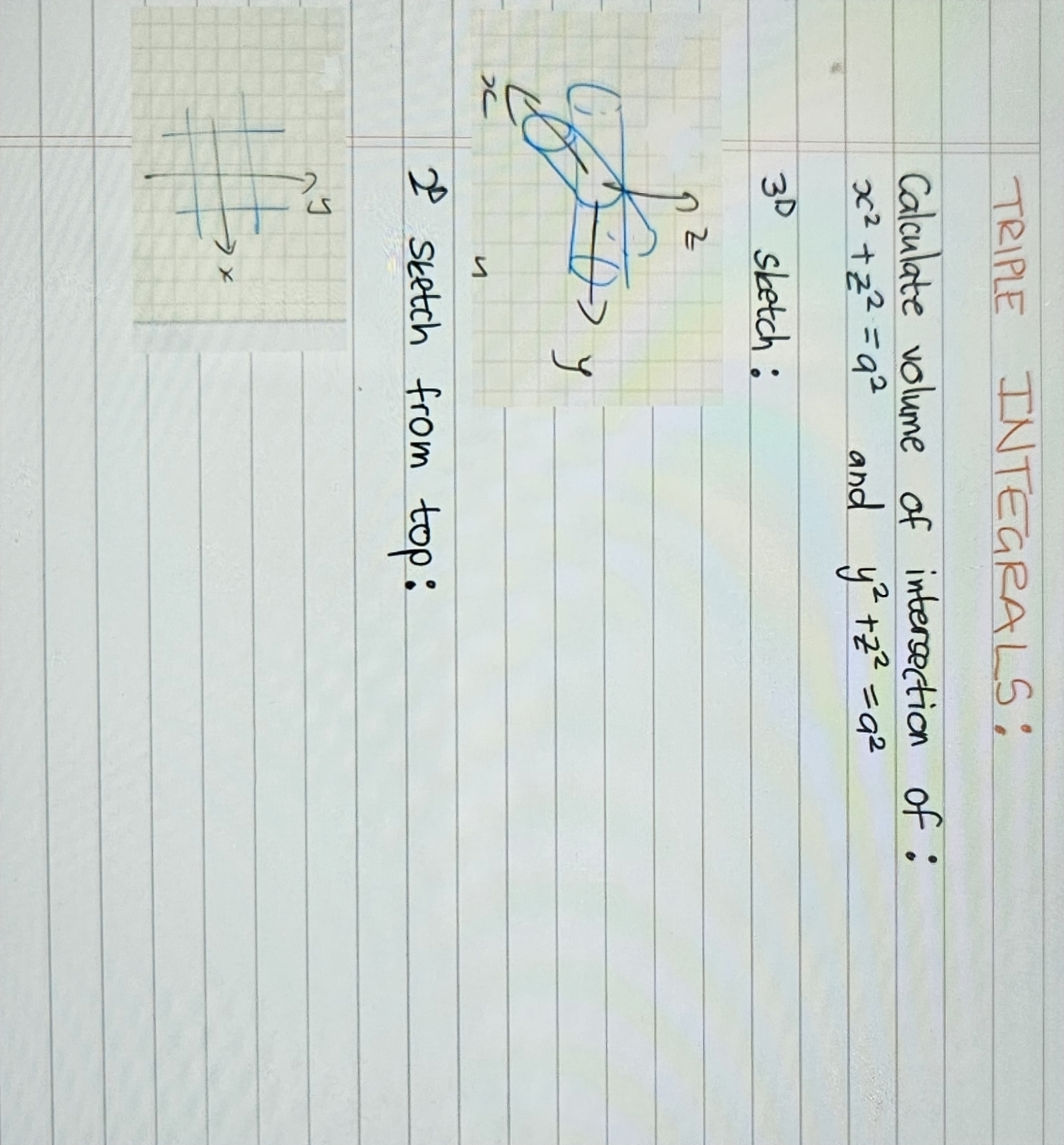 Solved Use triple integrals to calculate the volume of where | Chegg.com