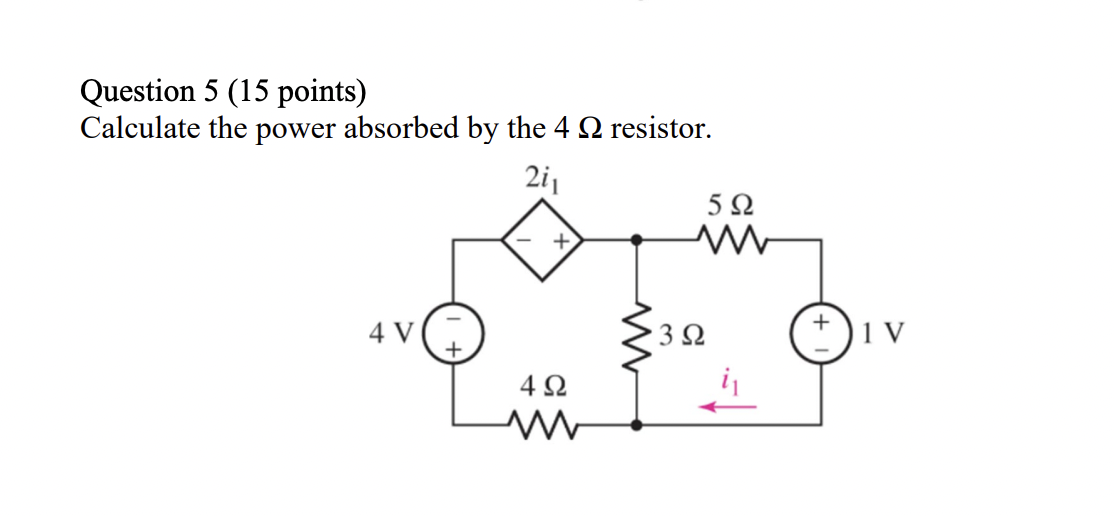 Solved Question 5 (15 points) Calculate the power absorbed | Chegg.com