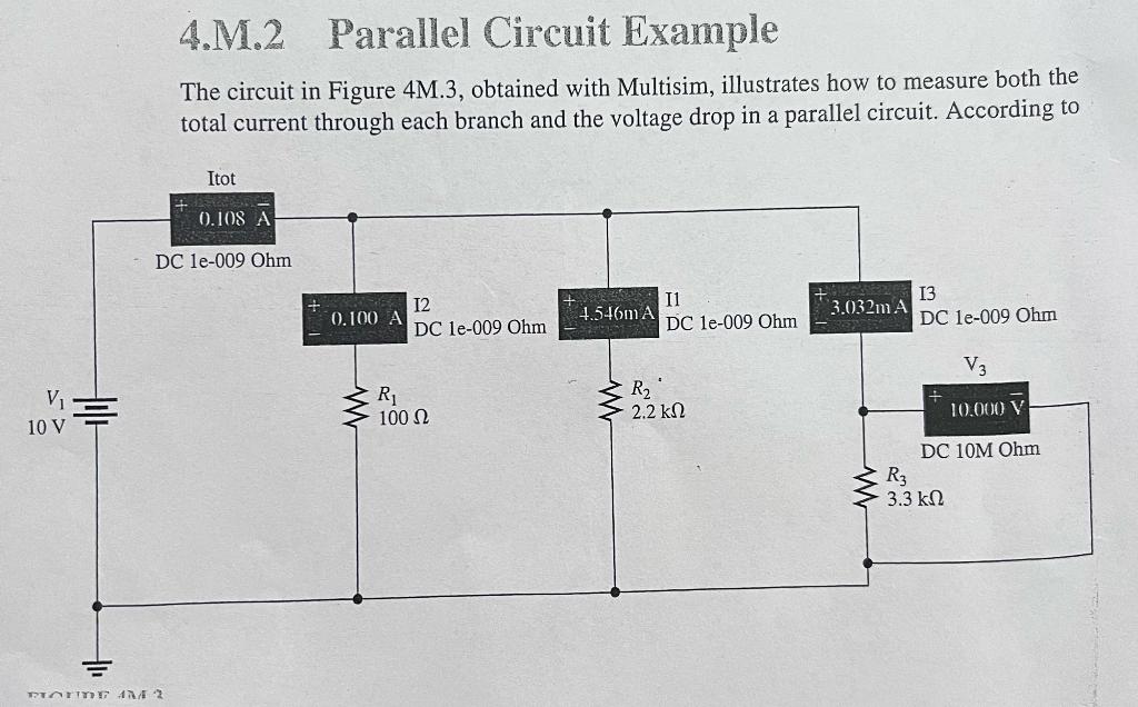 Solved 4.M.2 Parallel Circuit Example The circuit in Figure | Chegg.com