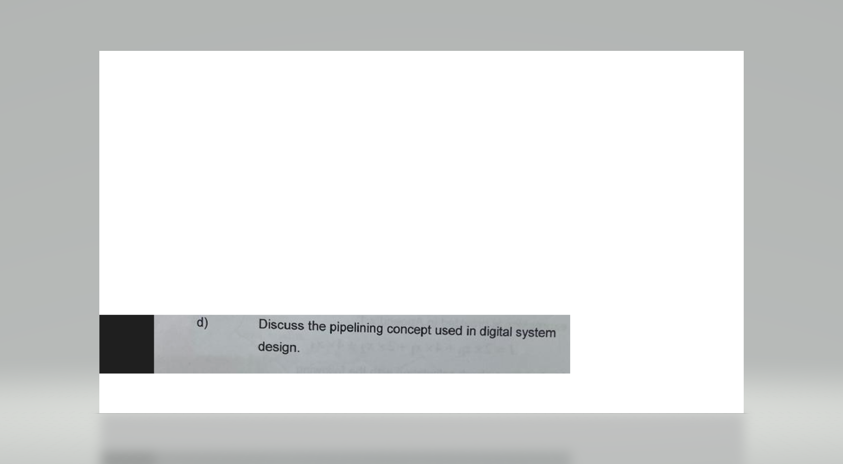 Solved Discuss The Pipelining Concept Used In Digital System